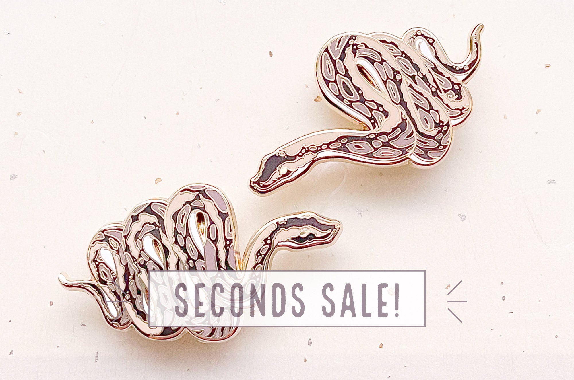 Ball Python Enamel Pin Set Seconds Alum And Ink