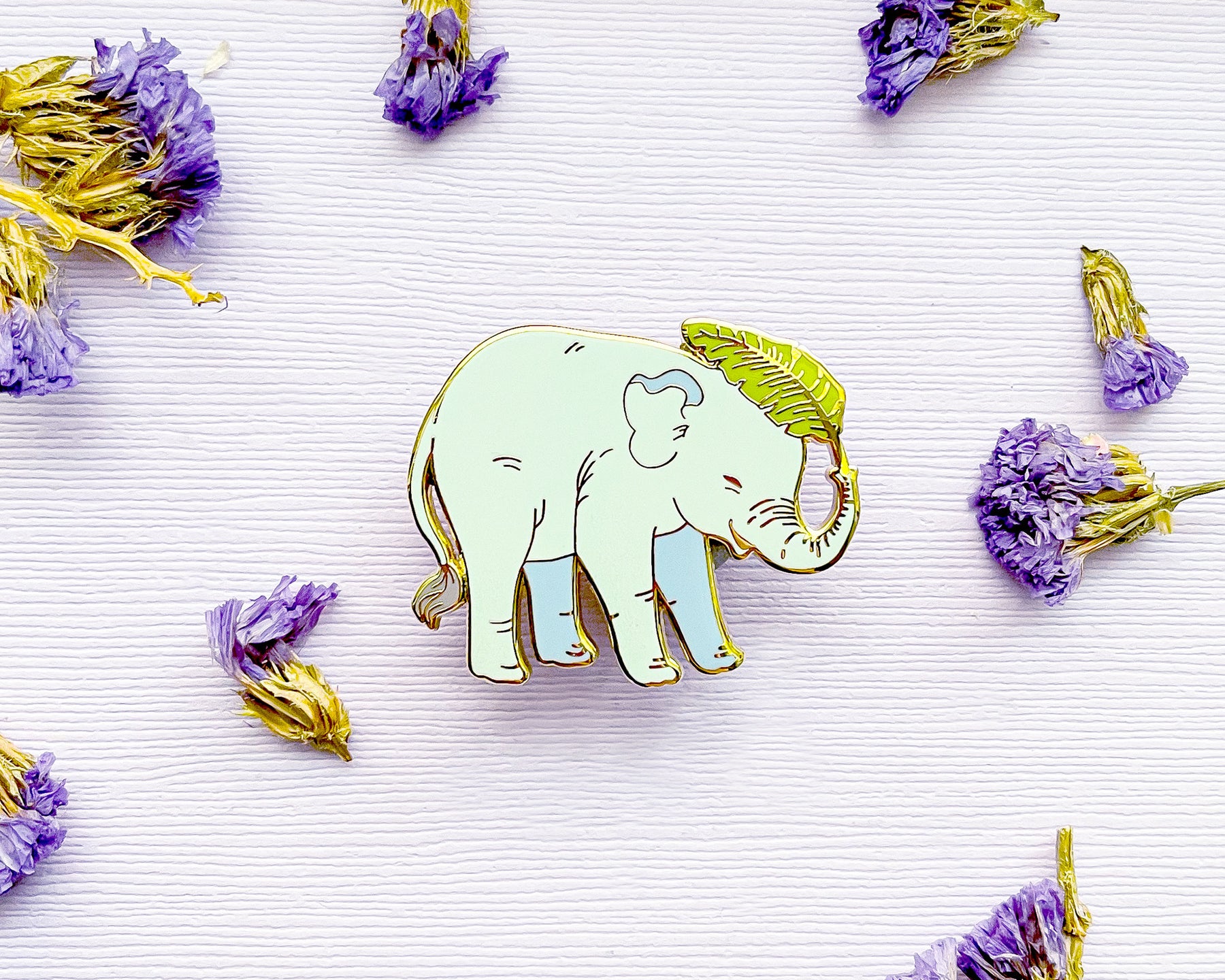 Baby Asian Elephant Enamel Pin – Alum and Ink
