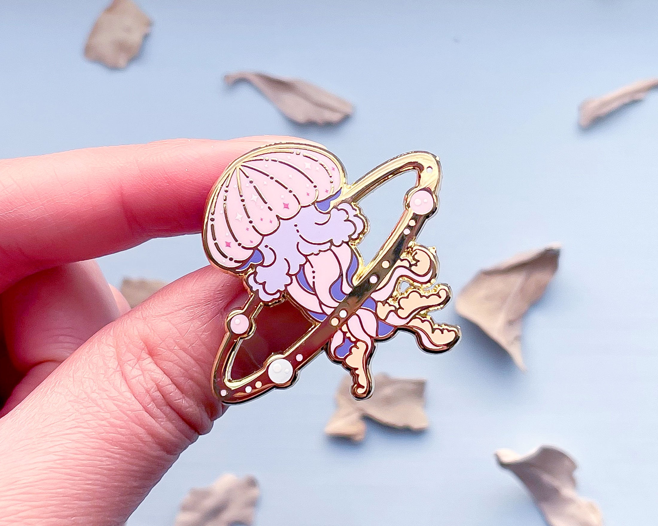 Cosmic Jellyfish Enamel Pin – Alum and Ink