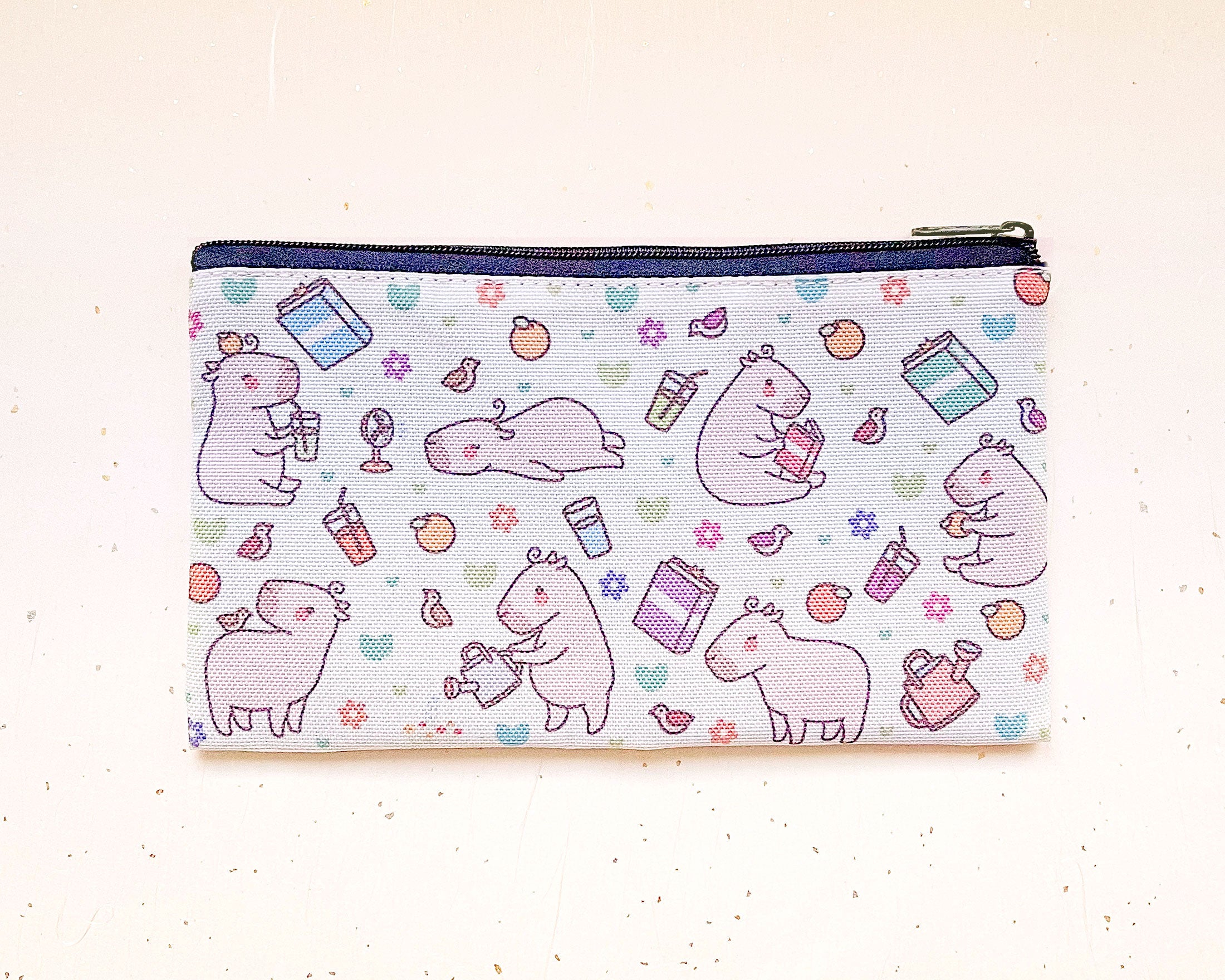 Curly the Capybara Compact Pencil Pouch – Alum and Ink