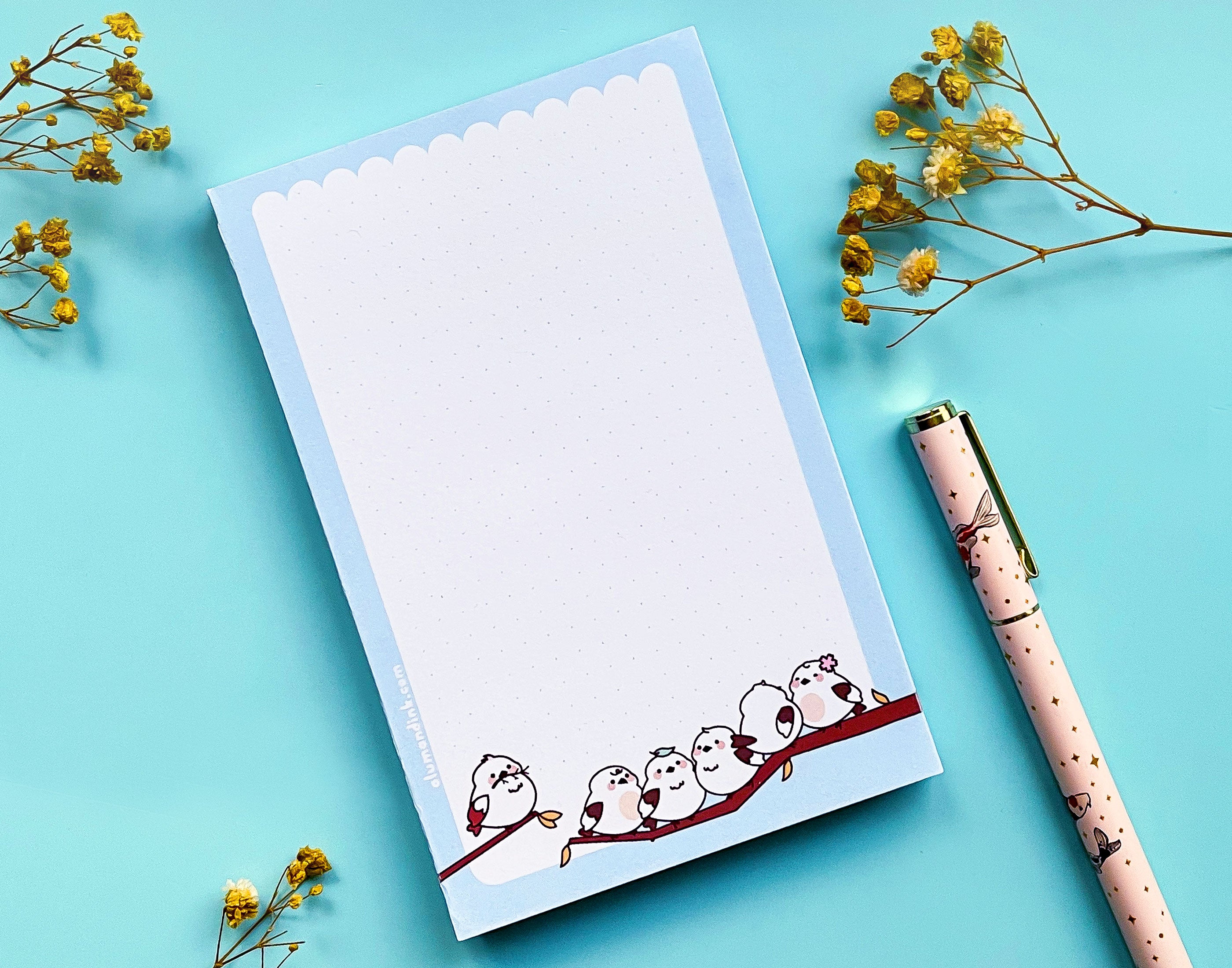 Shima Enaga Dango Dotted Grid Notepad – Alum and Ink
