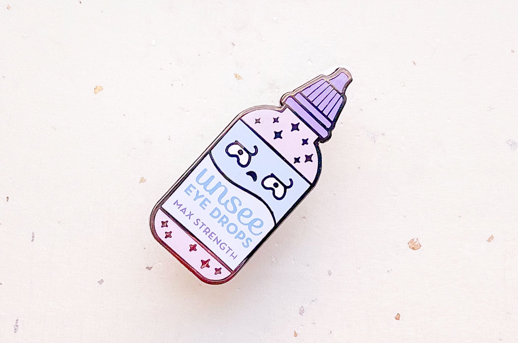 Unsee Eye Drops Enamel Pin – Alum and Ink