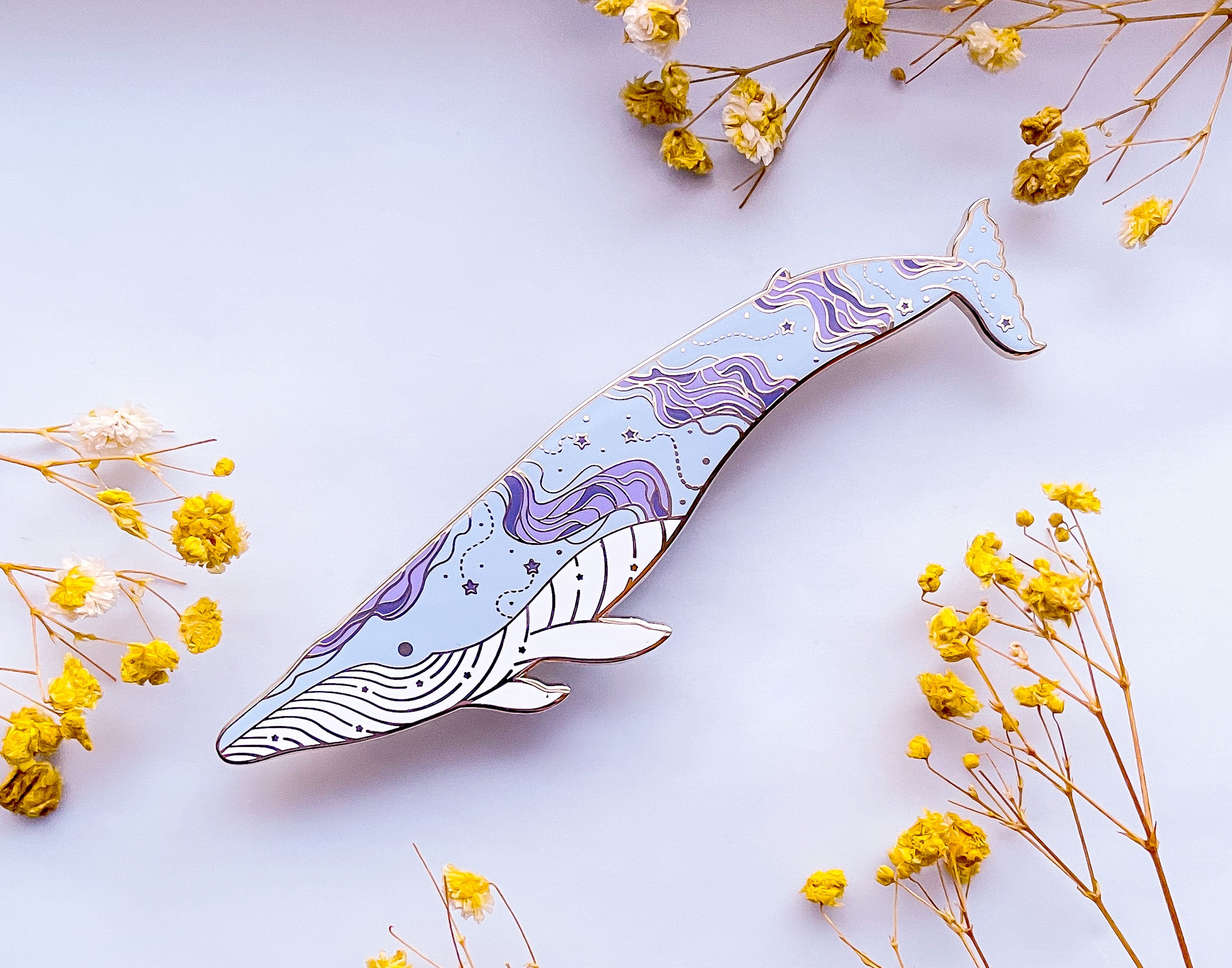 Big Blue Whale (Celestial Hemisphere) Enamel Pin – Alum and Ink