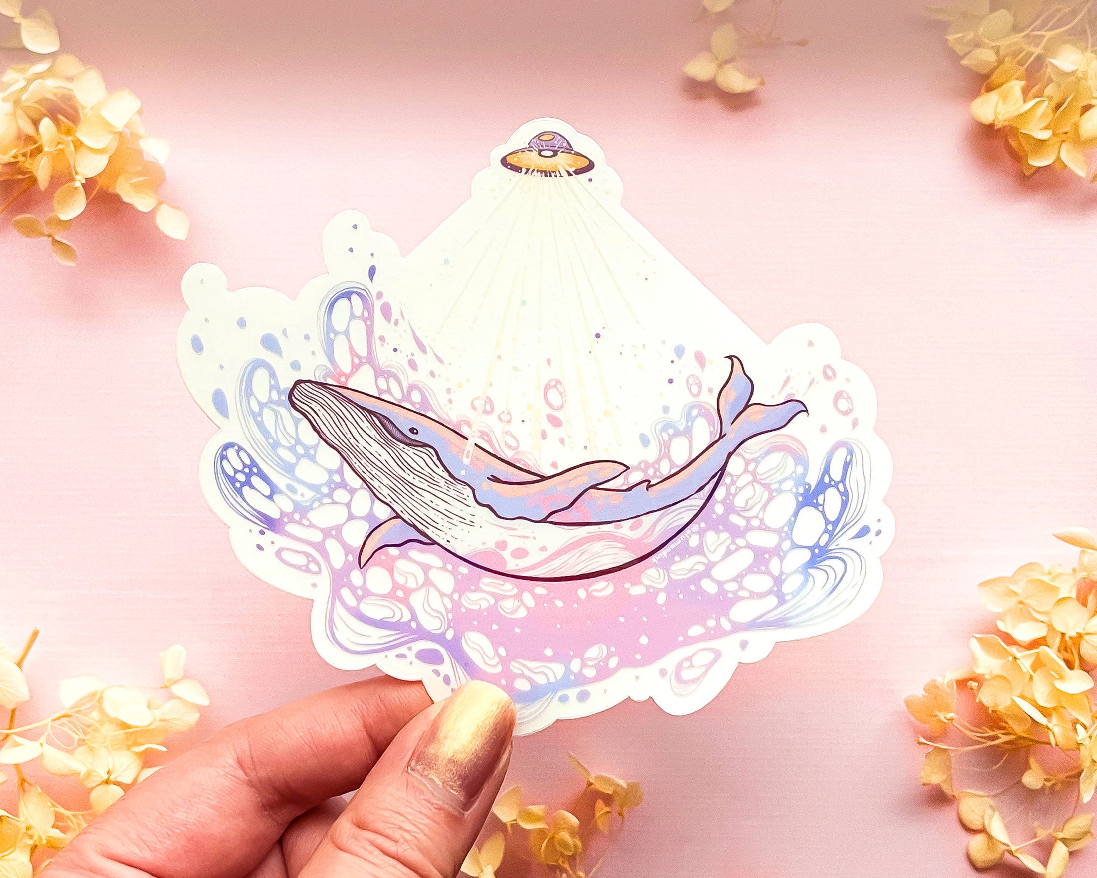 The Immaculate Abduction Clear Vinyl Sticker – Alum and Ink