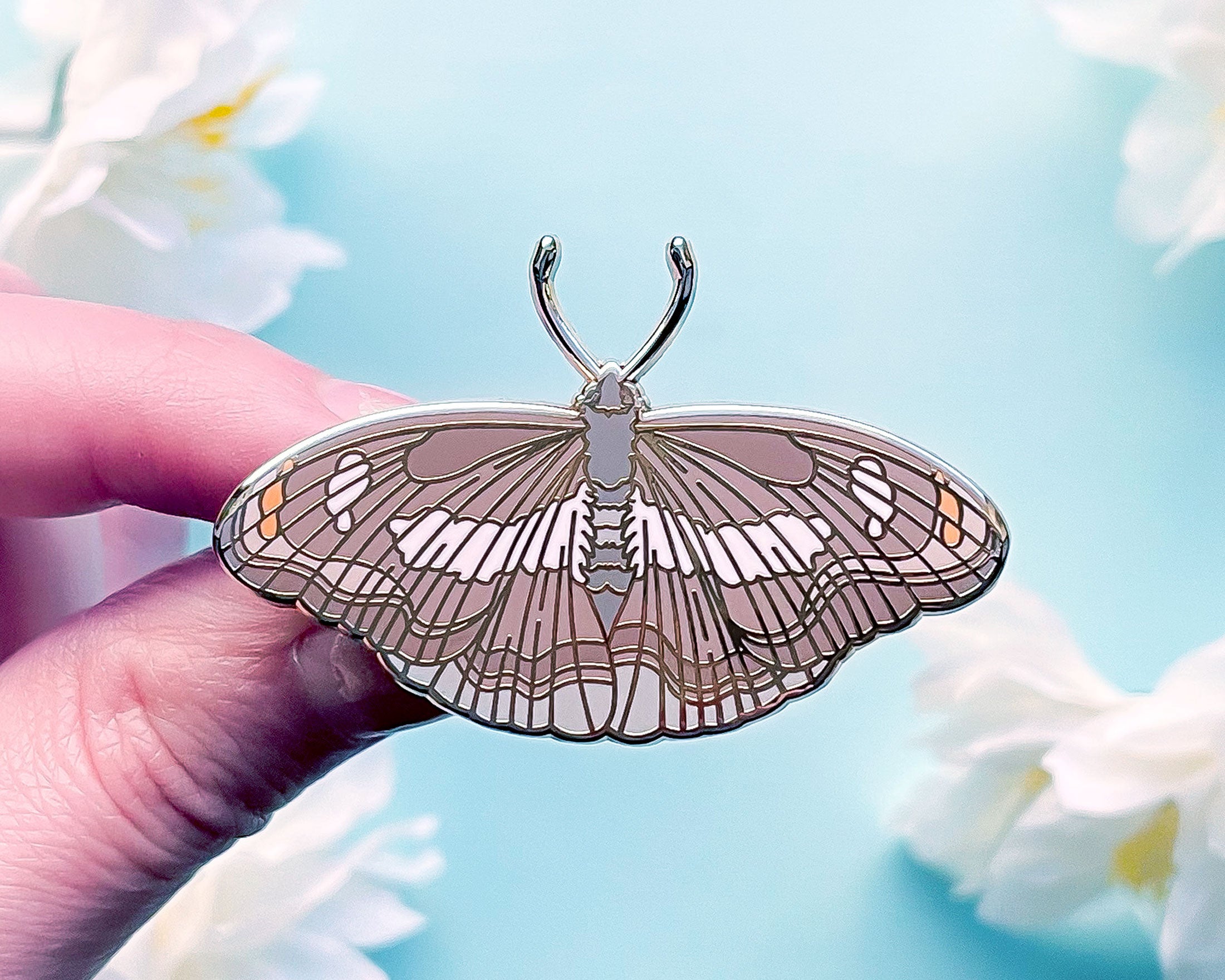 Orange Staff Sergeant Butterfly (Athyma cama) Enamel Pin – Alum and Ink