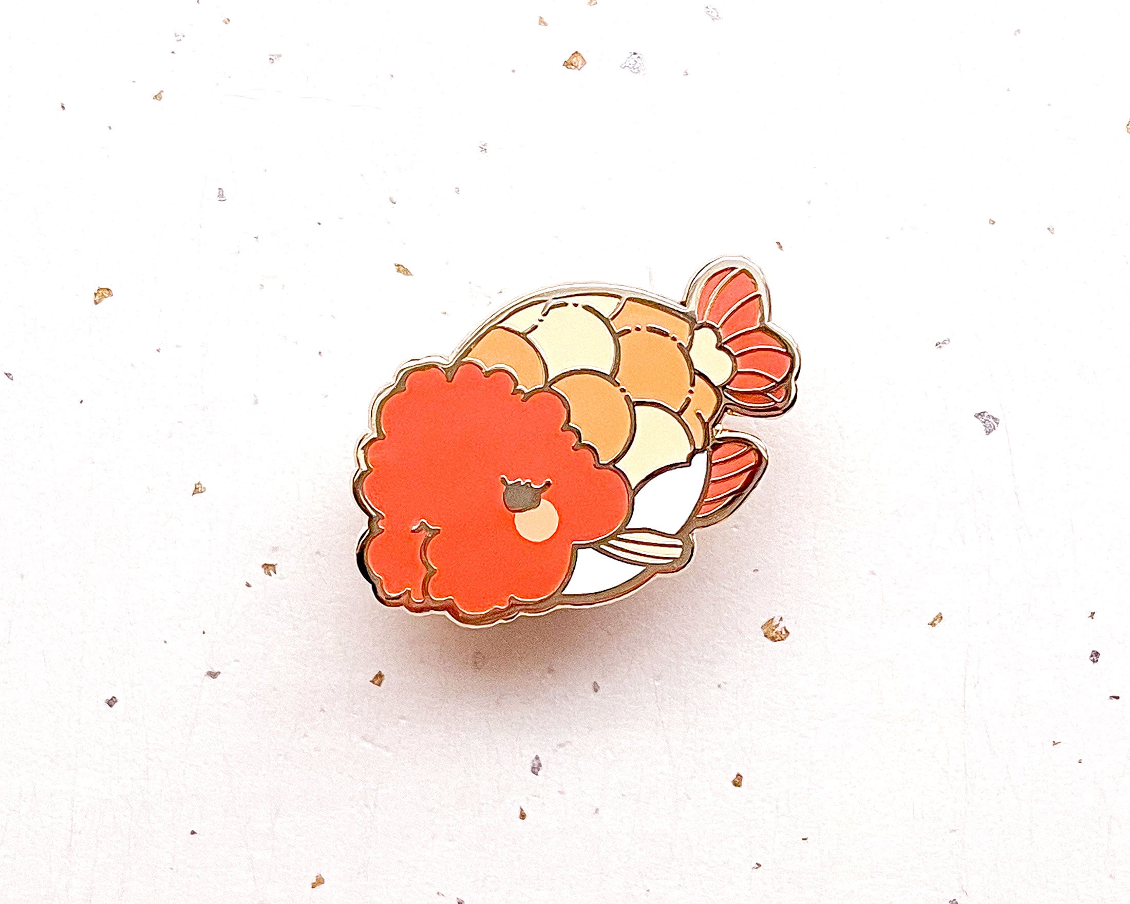 Ranchu Goldfish Enamel Pin – Alum and Ink