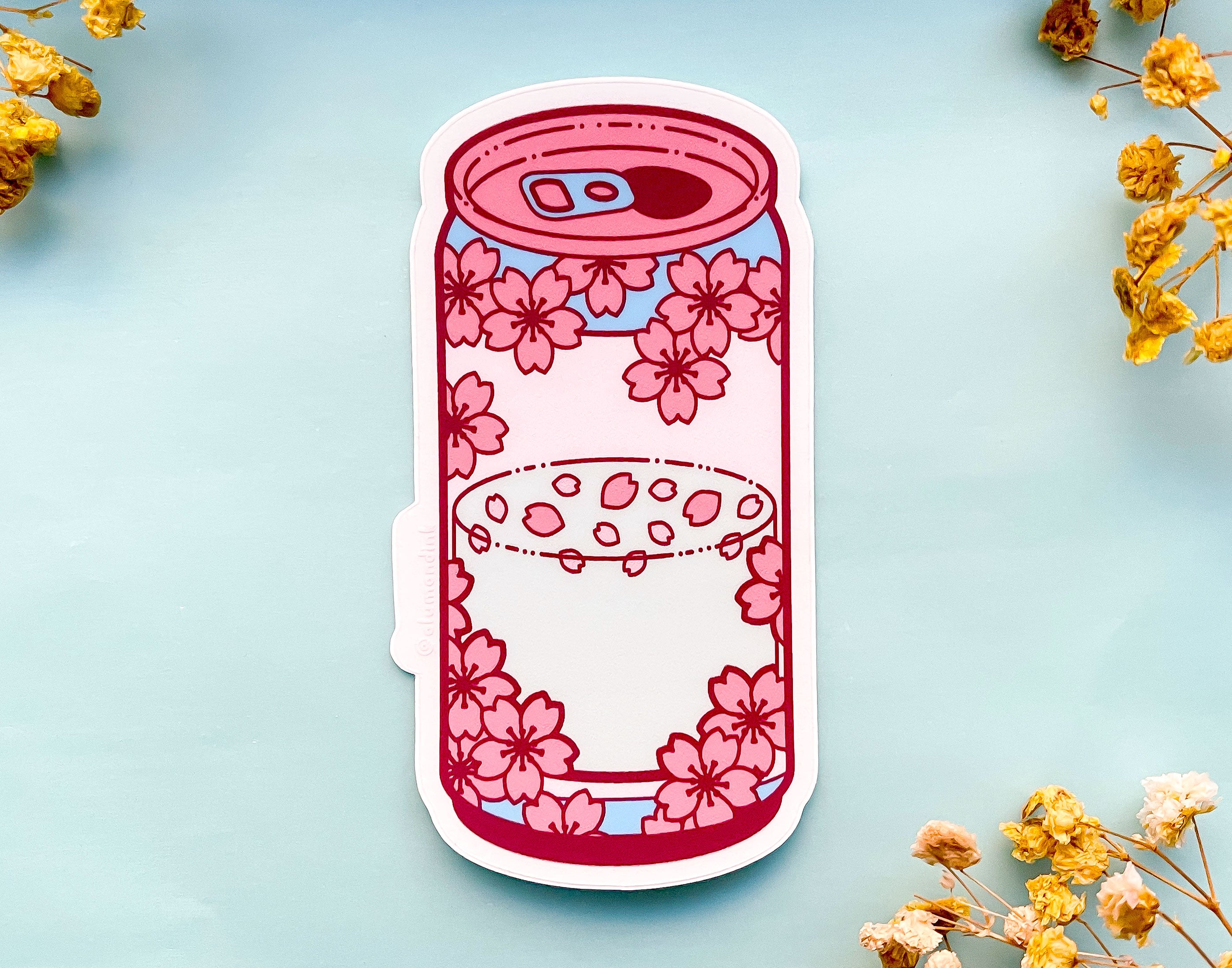 Sakura Soda Clear Vinyl Sticker – Alum and Ink
