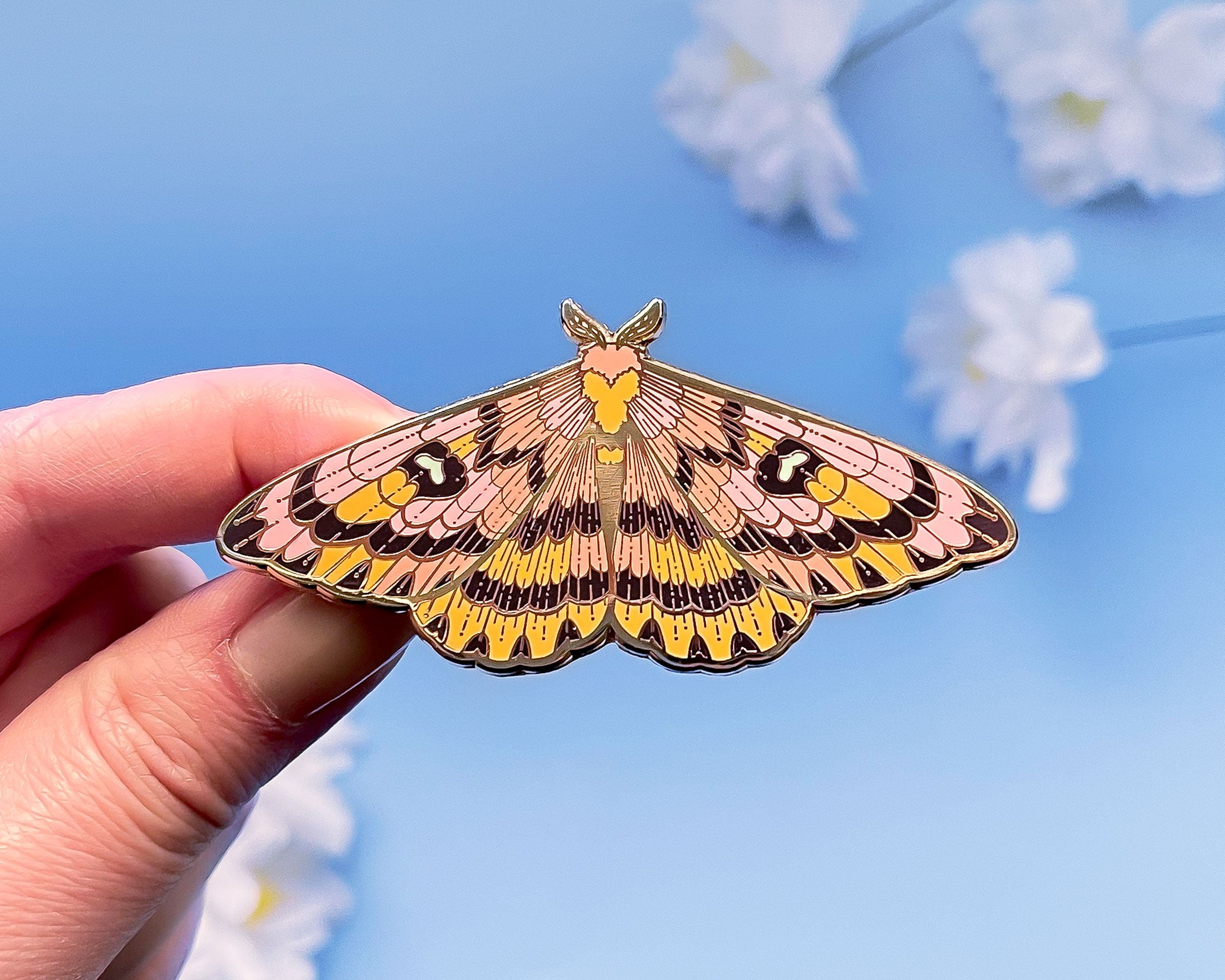 Sheep Moth (Hemileuca eglanterina) Enamel Pin – Alum and Ink