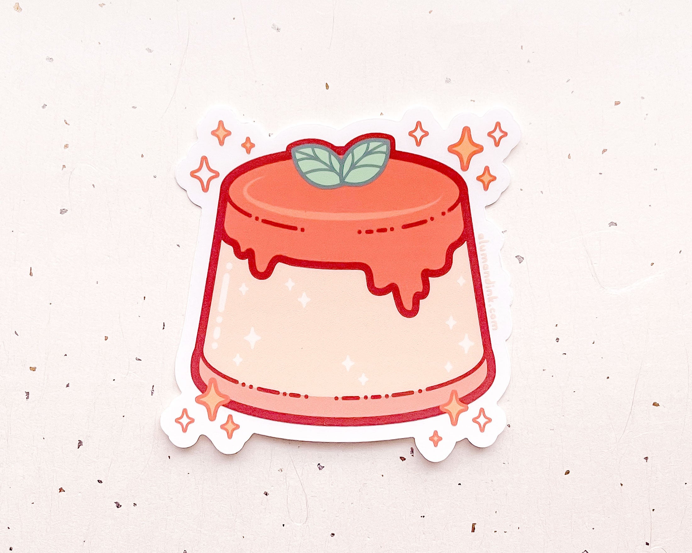 Starry Flan Clear Vinyl Sticker – Alum and Ink
