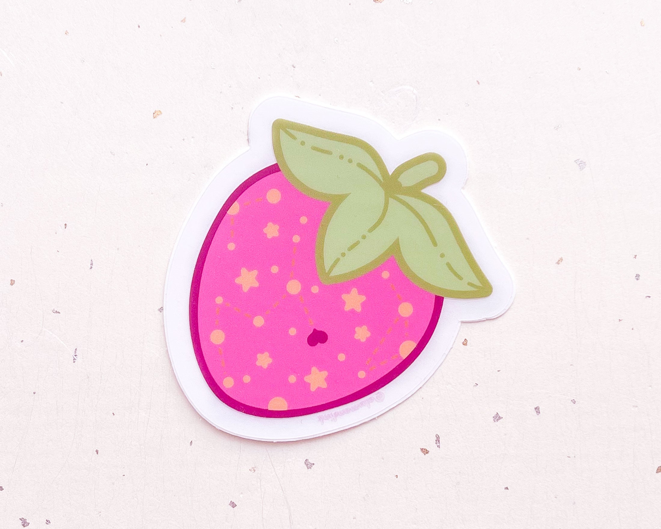 Sweet Starberry Clear Vinyl Sticker – Alum and Ink