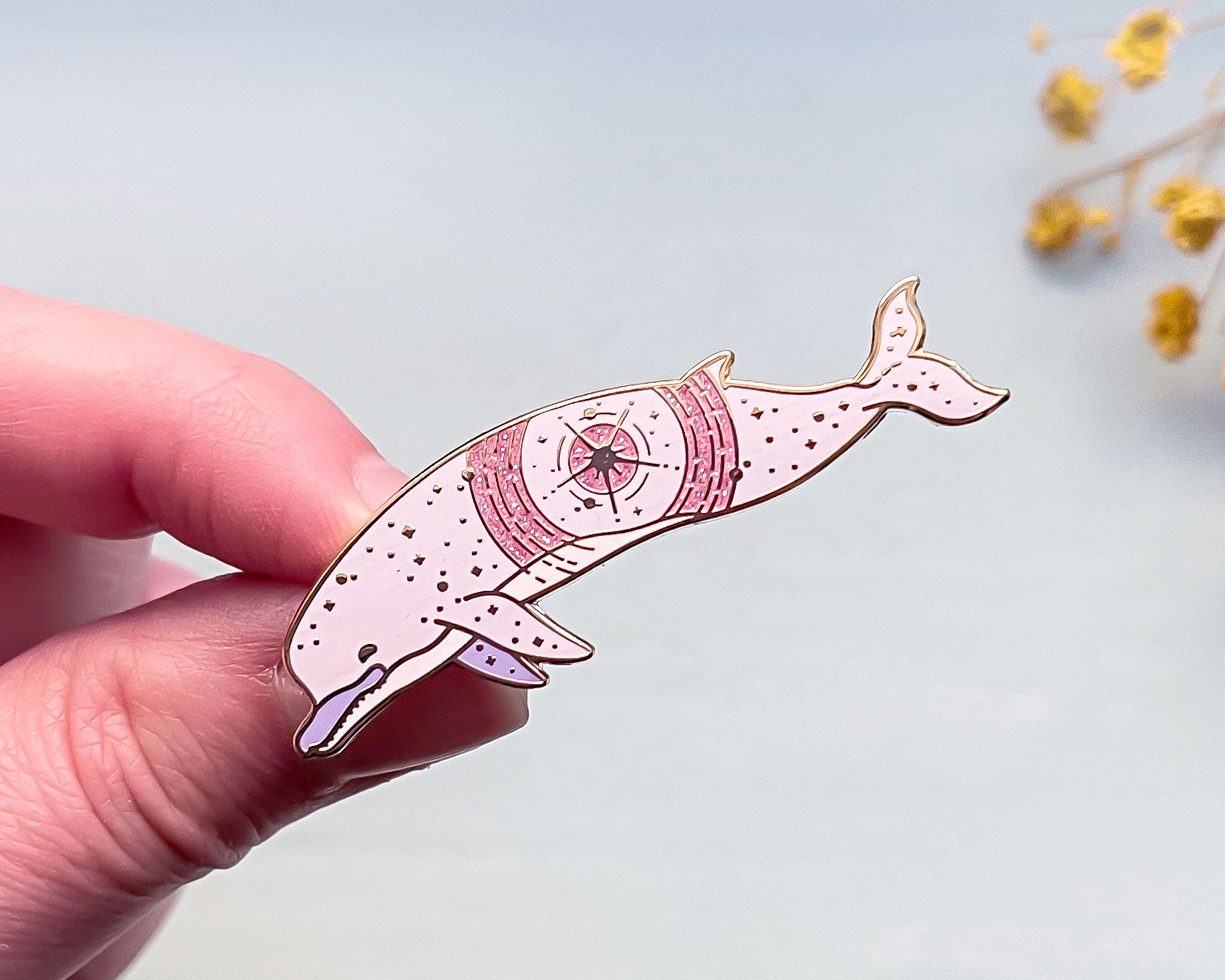 Ancient Zygophyseter (Event Horizon) Enamel Pin – Alum and Ink