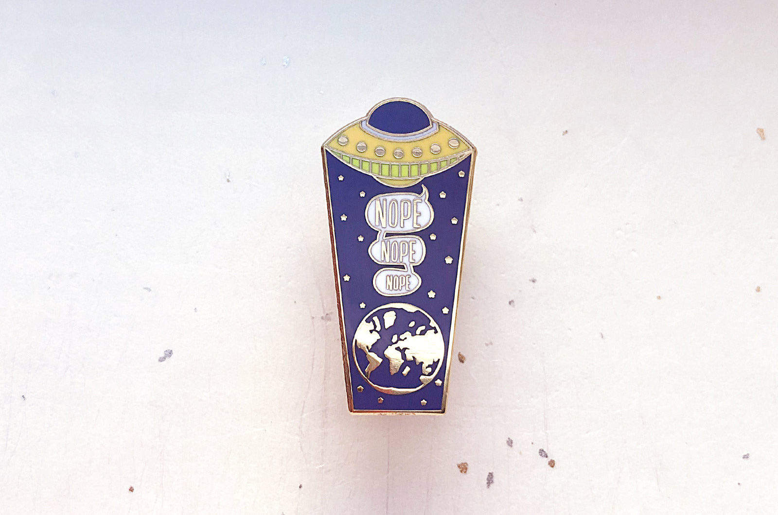 Alien Unvasion Enamel Pin – Alum and Ink