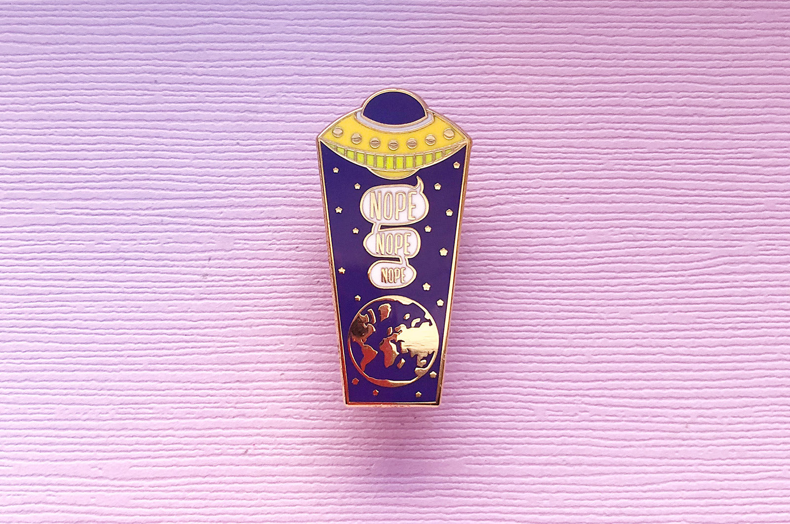 Alien Unvasion Enamel Pin – Alum and Ink