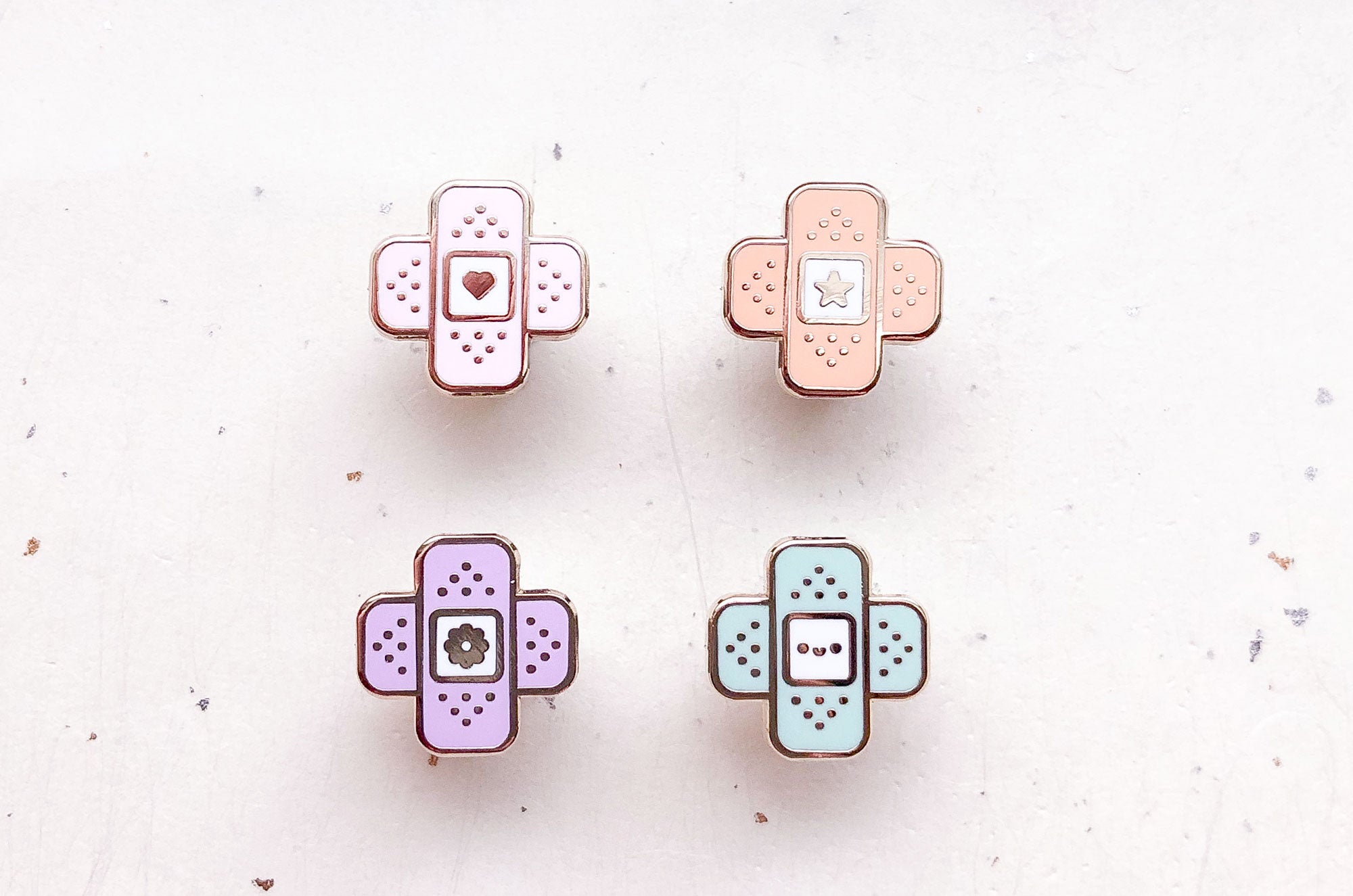 Mini Bandages Board Filler Enamel Pin Set – Alum and Ink