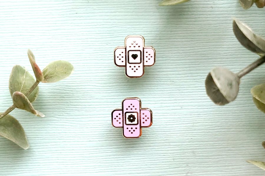 Mini Bandages Board Filler Enamel Pin Set – Alum and Ink