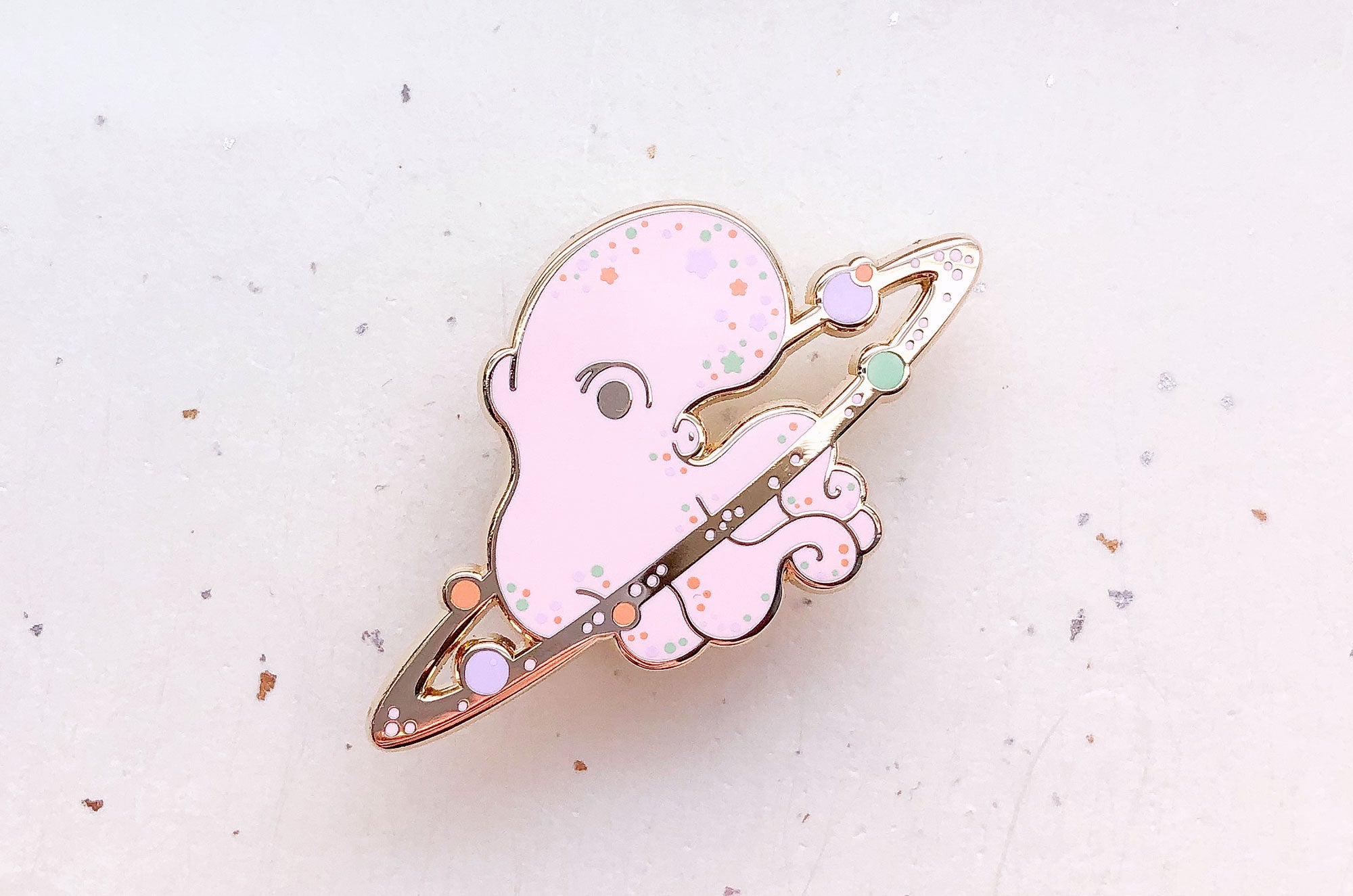 Cosmic Octopus Enamel Pin – Alum and Ink