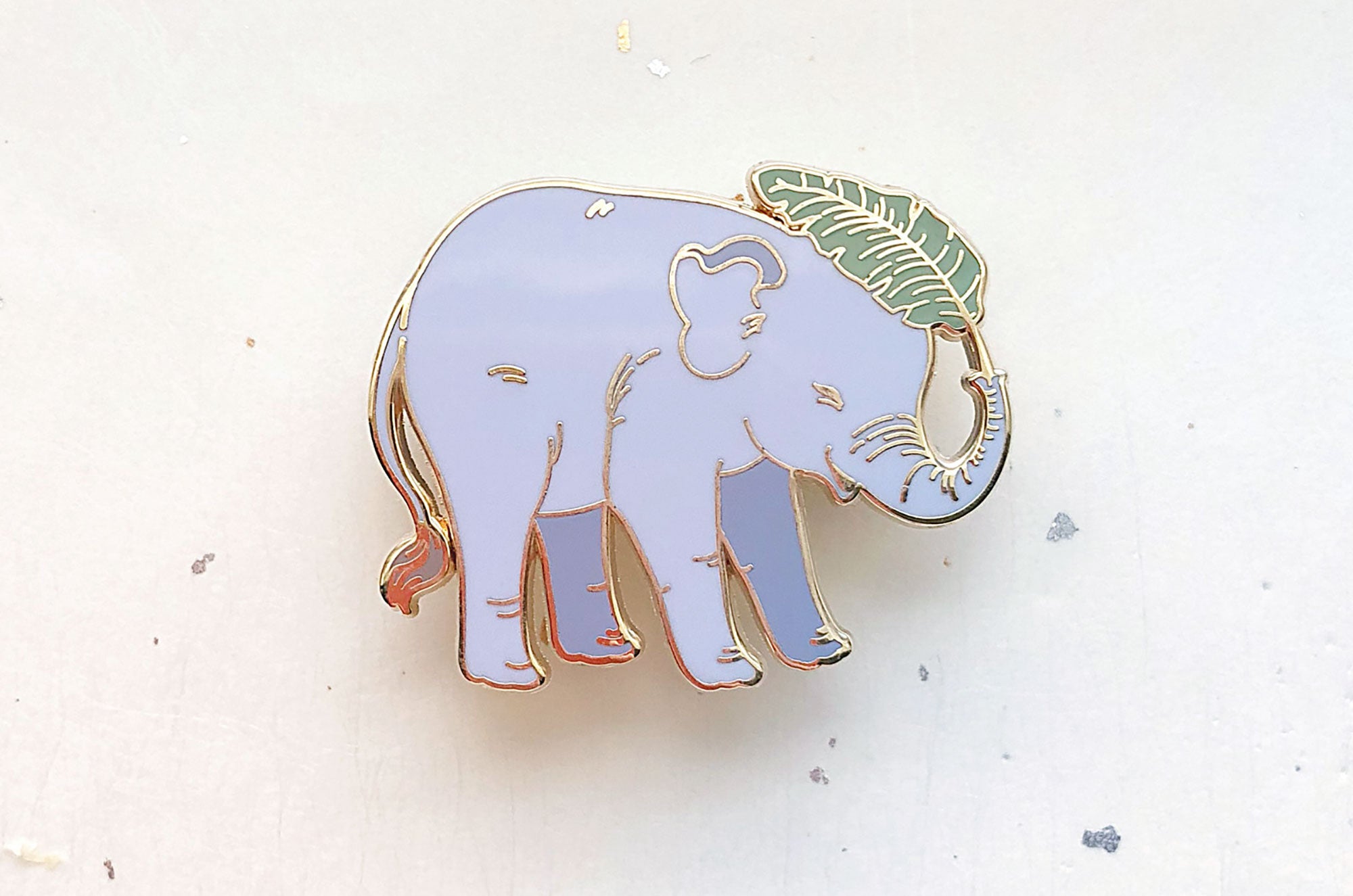 Baby Asian Elephant Enamel Pin – Alum and Ink