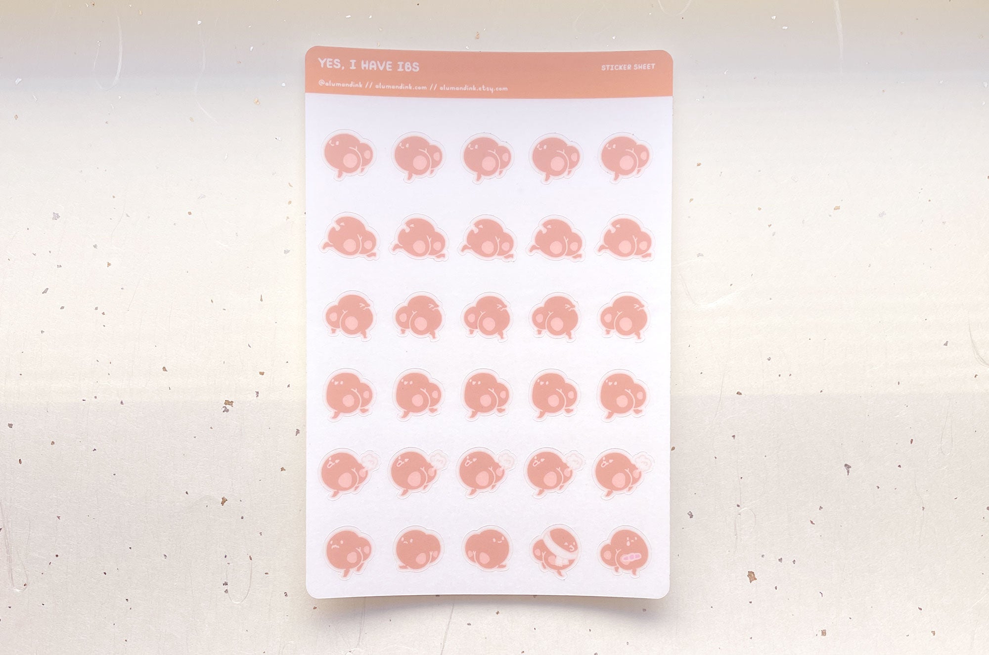Cheeks IBS Clear Vinyl Sticker Sheet (Dark Skin Tone) – Alum and Ink