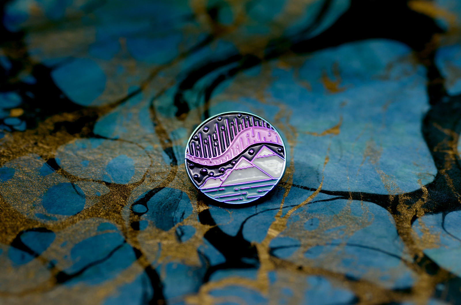 Aurora Borealis Enamel Pin – Alum and Ink