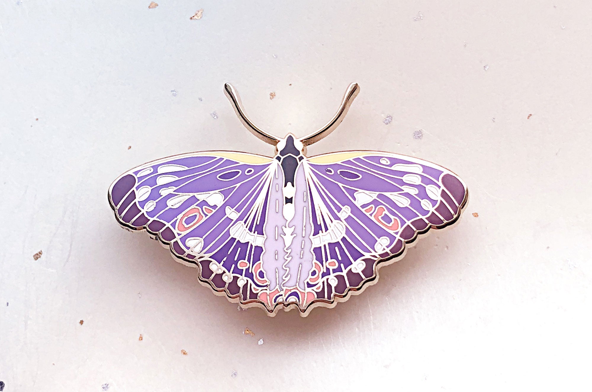 Purple butterfly pin store