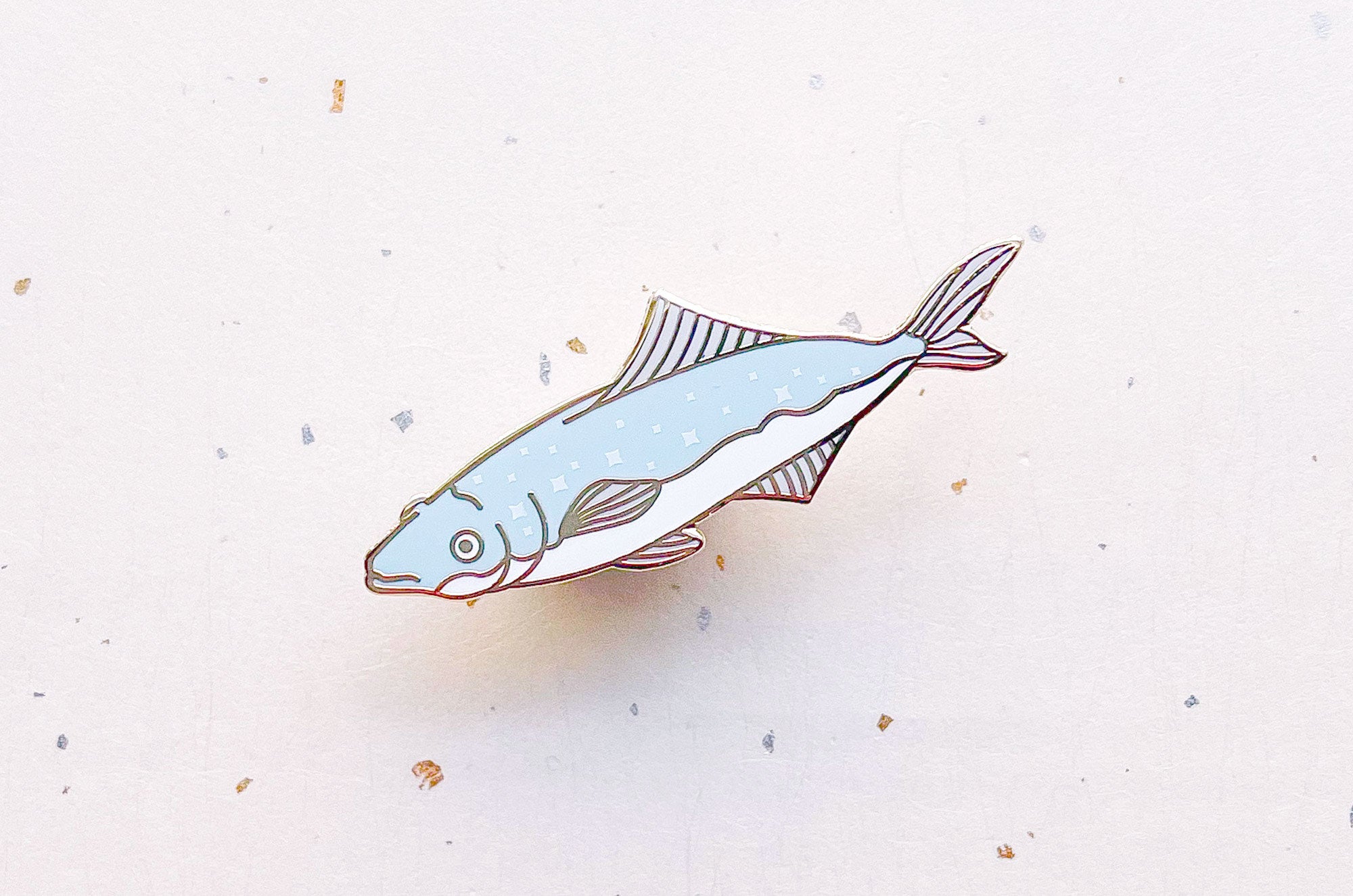 Alarmed Fish Enamel Pin – Alum and Ink