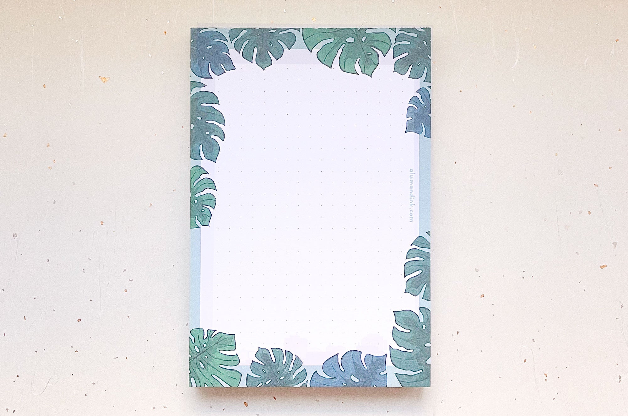 Monstera Leaves Dotted Grid Notepad – Alum and Ink