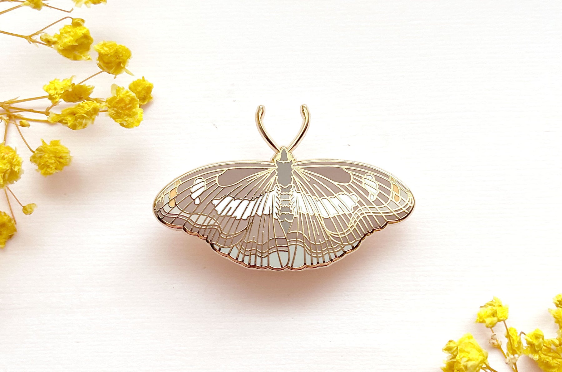 Orange Staff Sergeant Butterfly (Athyma cama) Enamel Pin – Alum and Ink