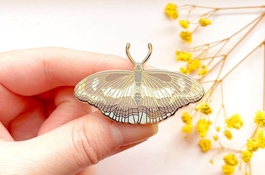 Orange Staff Sergeant Butterfly (Athyma cama) Enamel Pin – Alum and Ink
