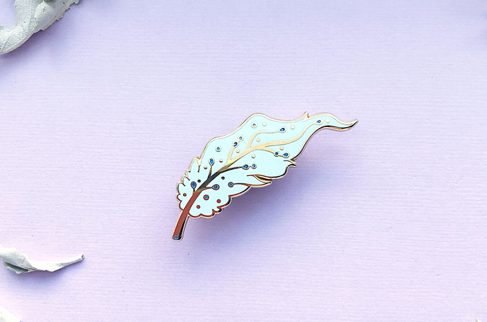 Pegasus Feather Pin – Alum and Ink