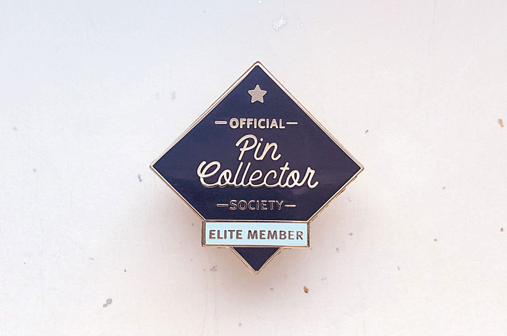 Pin Collector Society (Black Variant) Enamel Pin – Alum and Ink