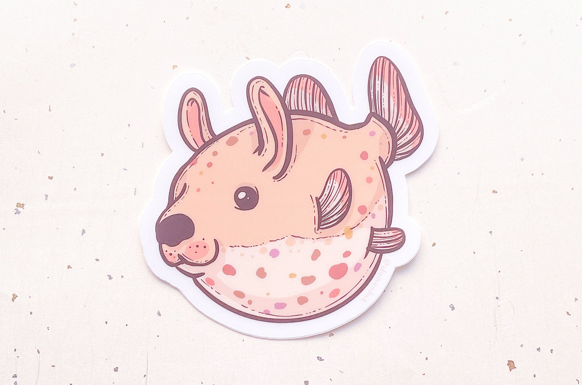 Pupperfish Clear Vinyl Sticker – Alum and Ink