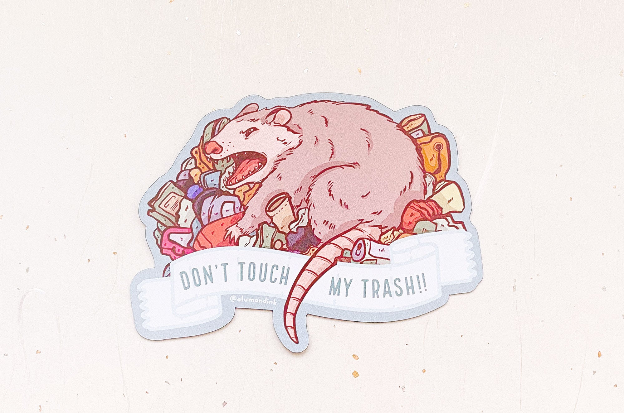 Don't Touch My Trash Possum Magnet – Alum and Ink